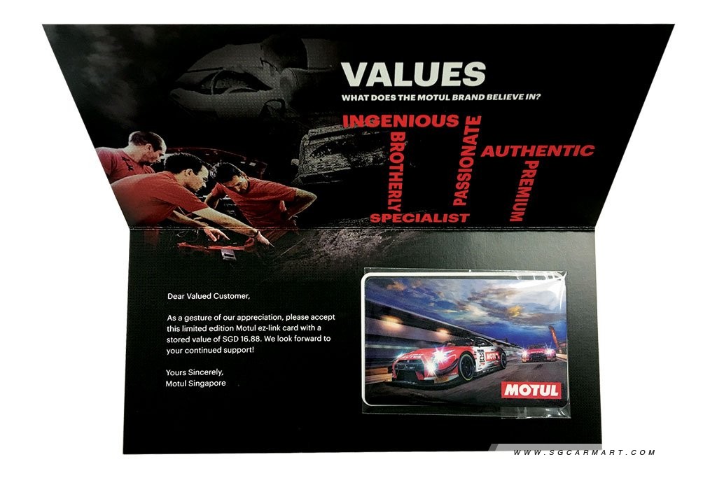 Get your limited edition Motul EZ-Link cards today - Sgcarmart