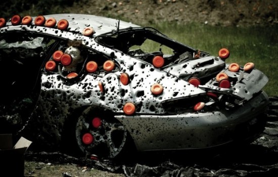 Porsche gets shot up - Sgcarmart
