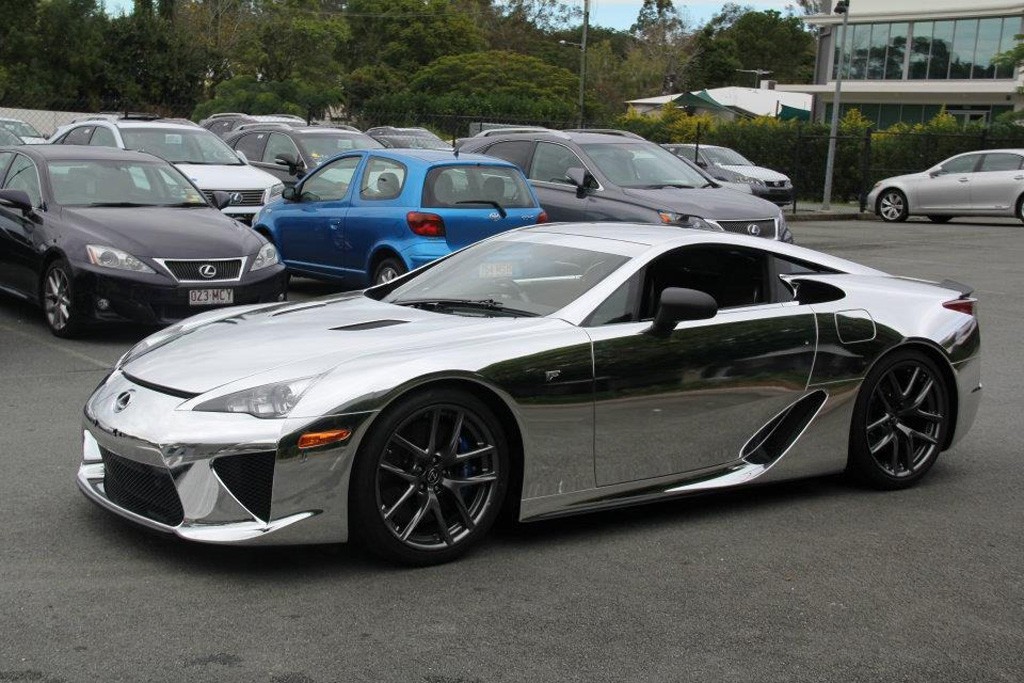 World's first: Chrome-wrapped Lexus LFA ready for deliver in Australia
