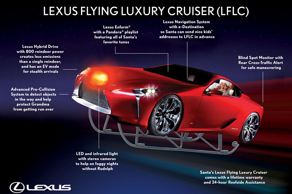 Introduction of 'Lexus Flying Luxury Cruiser' saves the day for Santa ...