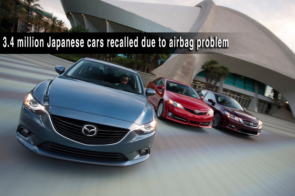 Faulty airbag affects 3.4 million cars from four Japanese automakers ...