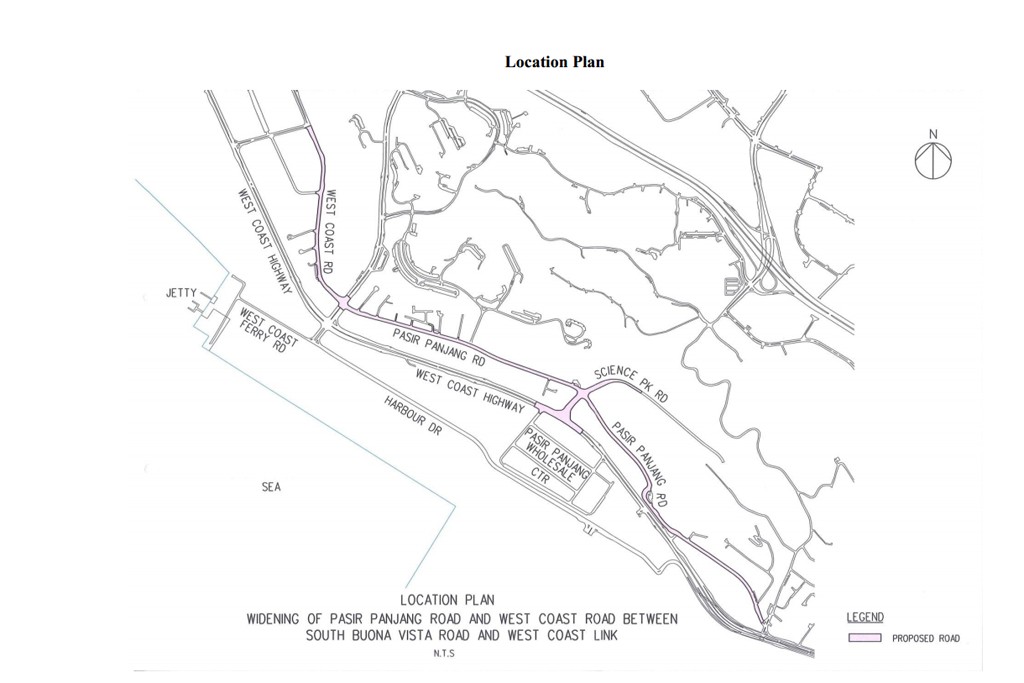 LTA has announced road widening works along the West Coast