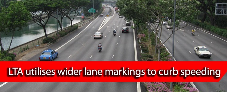 LTA uses wider lane markings to curb speeding at expressways
