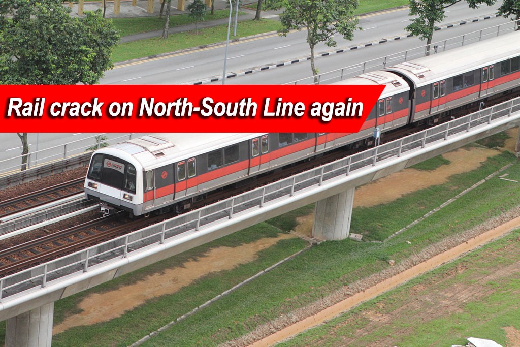 Rail crack on North-South Line causes delay - Sgcarmart