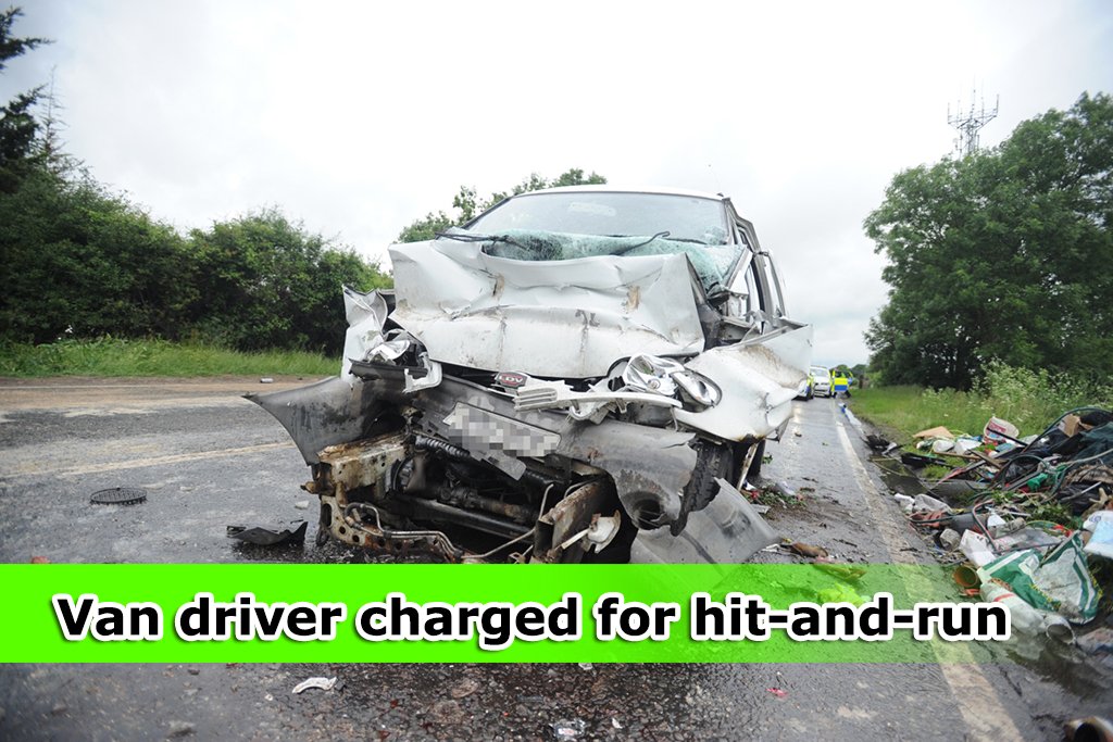 Van driver who crashed and killed two workers charged for hit-and-run ...