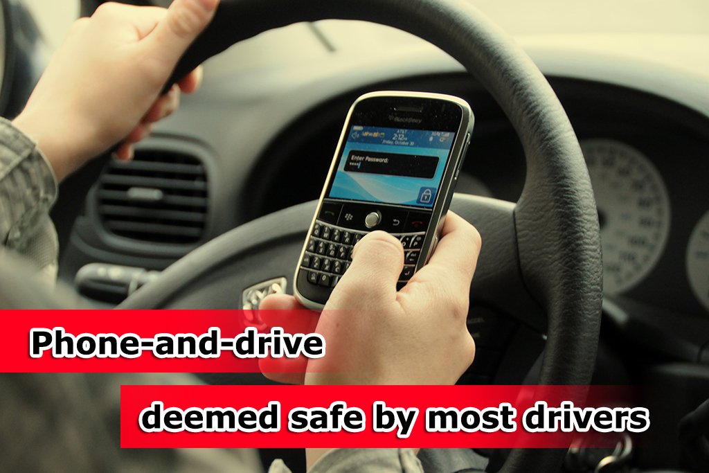 83 percent of drivers feel it is safe to use phone while driving
