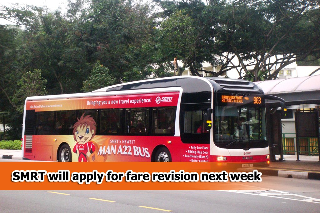 SMRT will file for fare revision next week