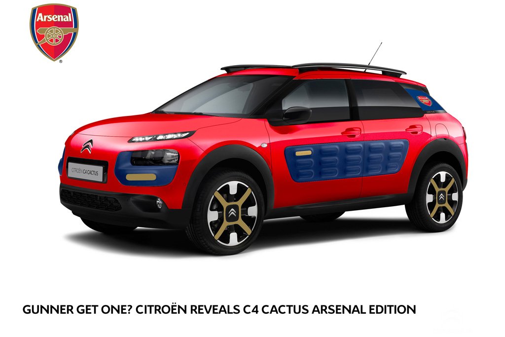 Citroen has unveiled a special limited run C4 Cactus for Arsenal FC fans