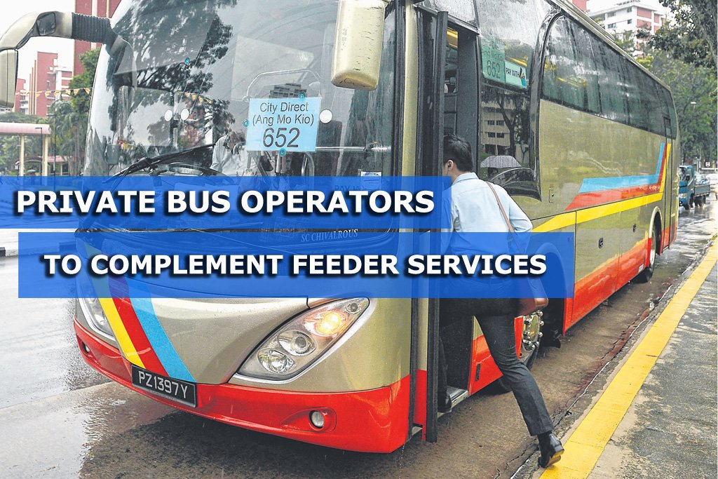 Private bus operators will complement five busy feeder routes - Sgcarmart