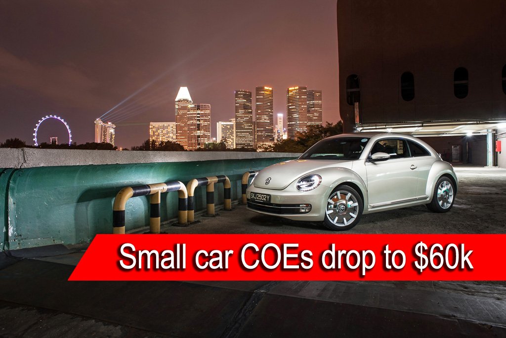 COE prices fall again with small car COEs clipping $60k - Sgcarmart