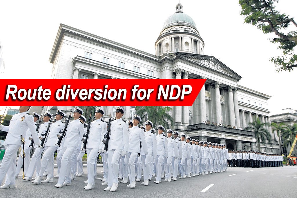 Change in traffic routes during NDP and rehearsals - Sgcarmart