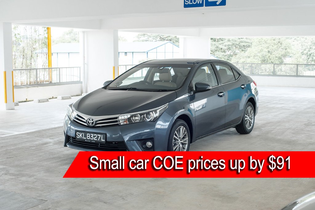 COE premiums for small cars sport a slight grow - Sgcarmart