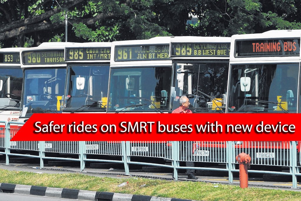 SMRT bus fleet installed with new device to offer a safer ride