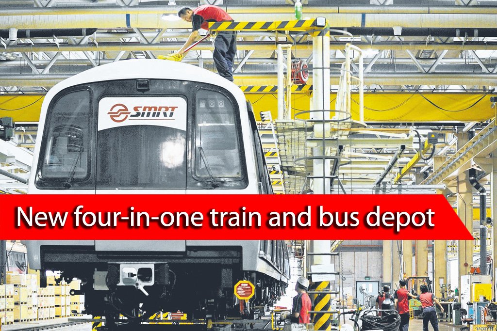 LTA has announced plans to construct a new train and bus depot in ...