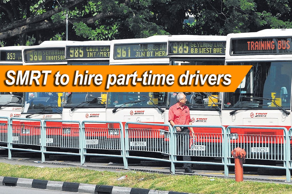 Part-time drivers to ease shortfall in SMRT's bus driver pool