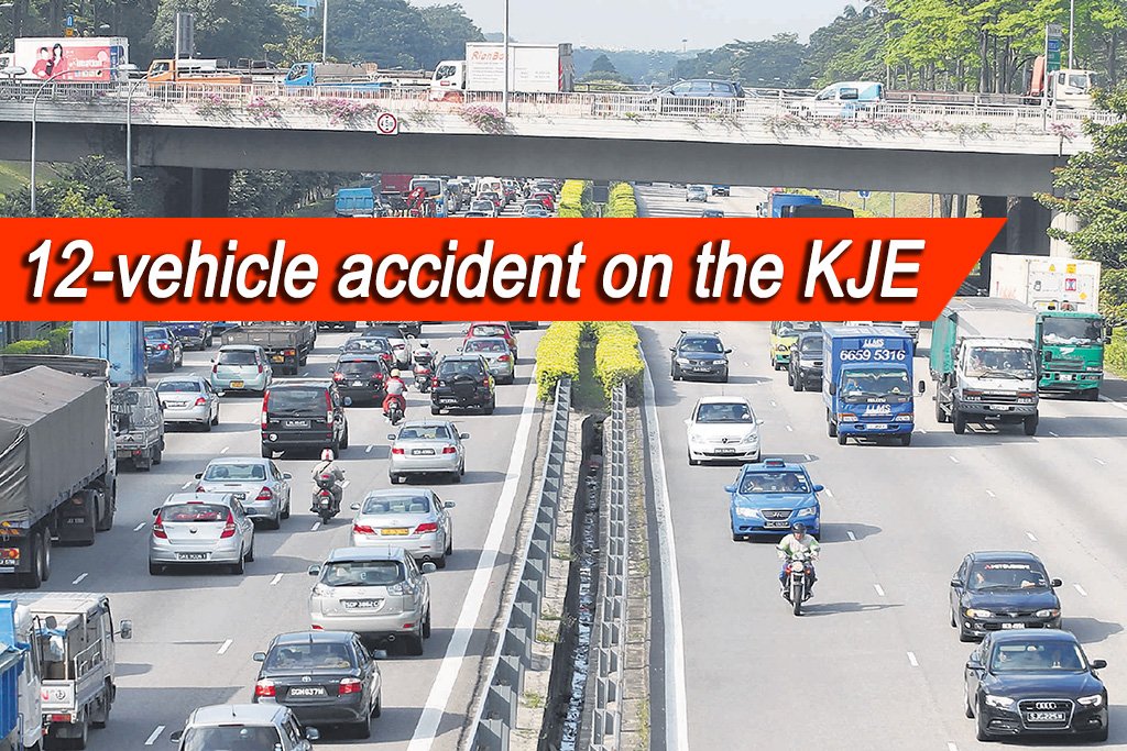 Multi-vehicle collision along the KJE causes congestion - Sgcarmart