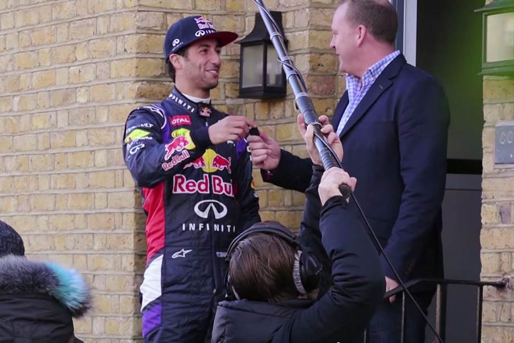 Infiniti test drive customer receives surprise visit from F1 driver