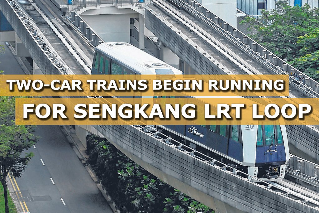 Two-car trains on Sengkang loop of LRT start official operations - Sgcarmart