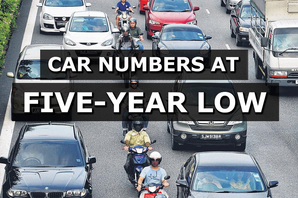 Car numbers sink to a five-year low - Sgcarmart