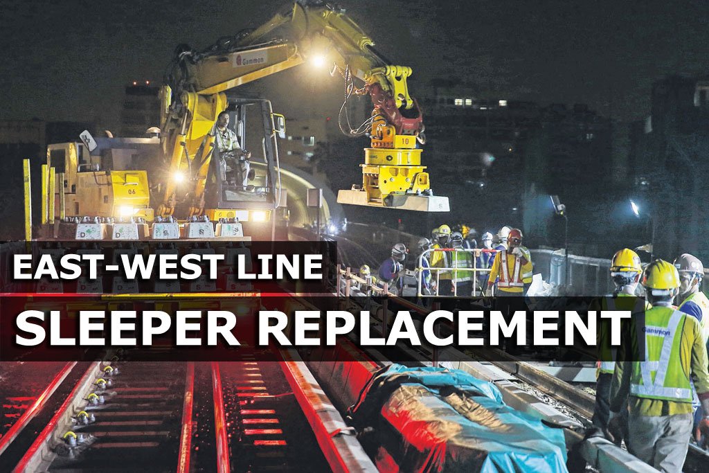 Gantry cranes speed up sleeper replacement on East-West Line - Sgcarmart