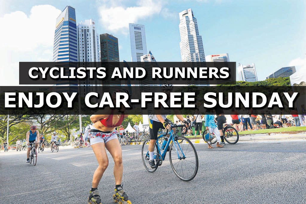 Cyclists and runners carefree on Car-Free Sunday - Sgcarmart