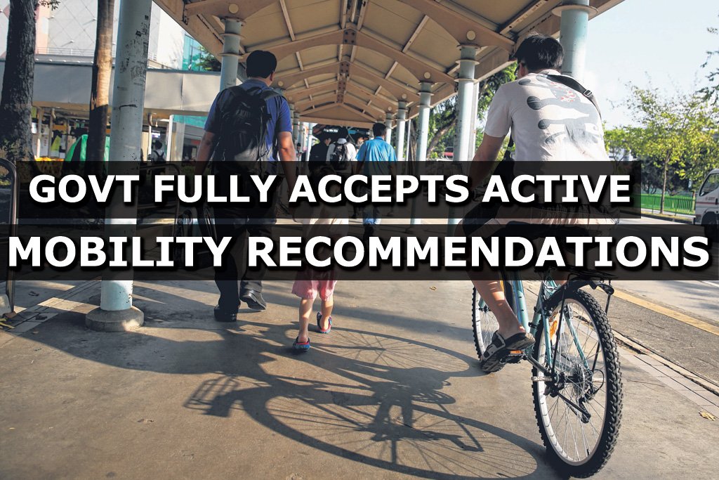 Government fully accepts active mobility panel's recommendations