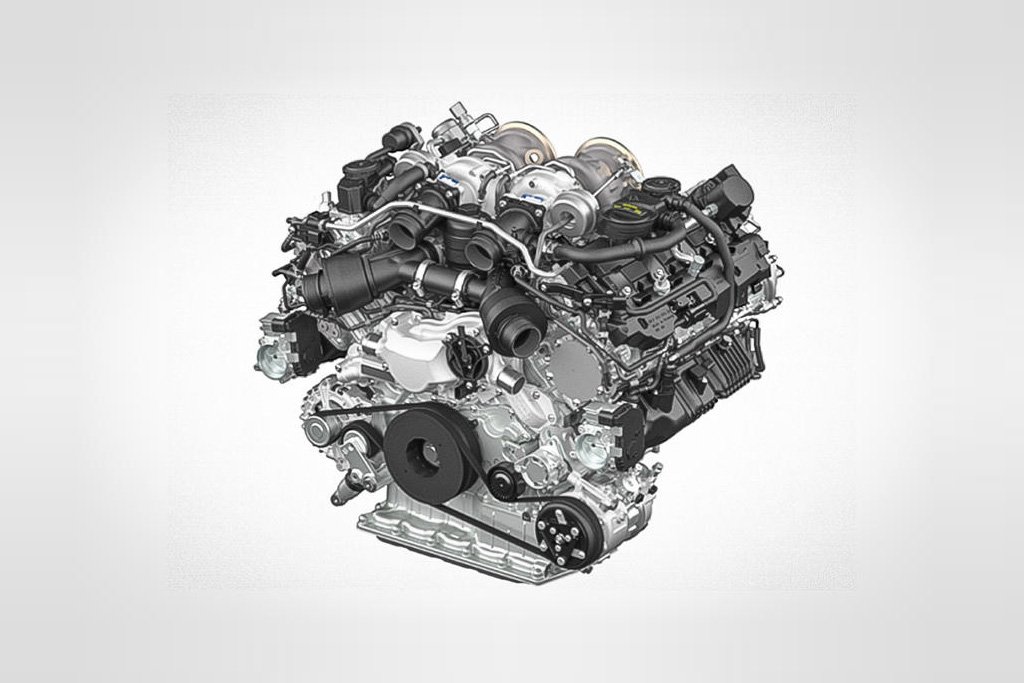 Porsche reveals new twin-turbocharged V8 petrol engine