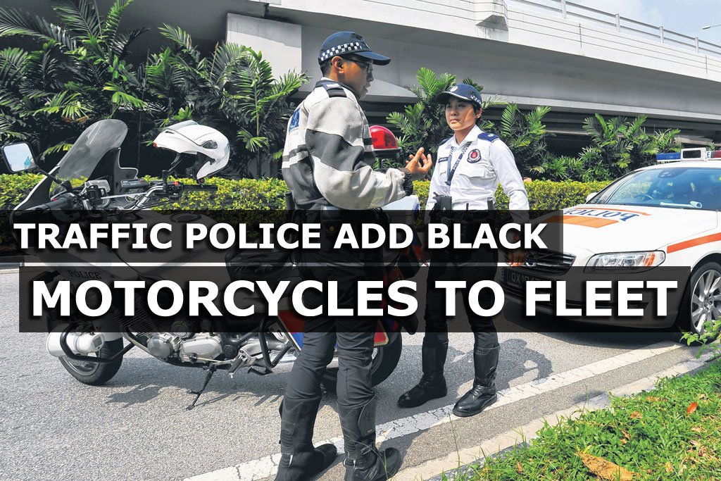 Traffic Police adds black motorcycles to fleet - Sgcarmart