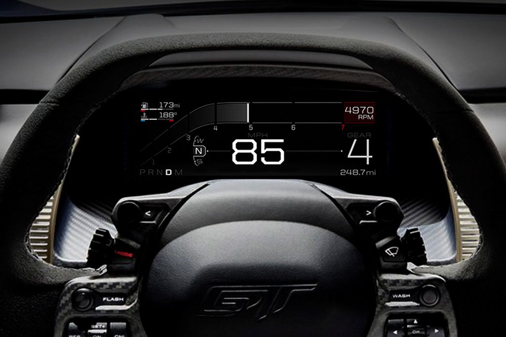 All new Ford GT has the dashboard of the future - Sgcarmart
