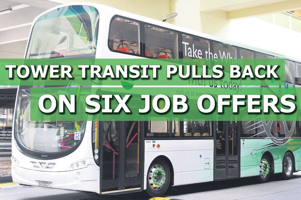 Tower Transit pulls back job offers for six bus captains - Sgcarmart
