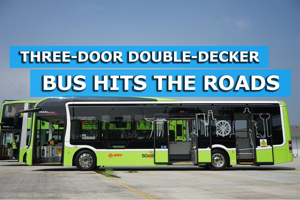 Three-door double-decker bus with two staircases hits the road in trial ...