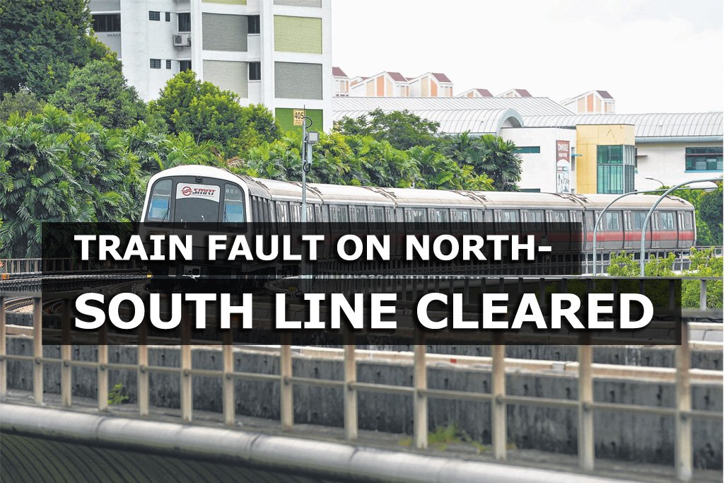 Train fault on North-South Line cleared after delay from Yishun to ...