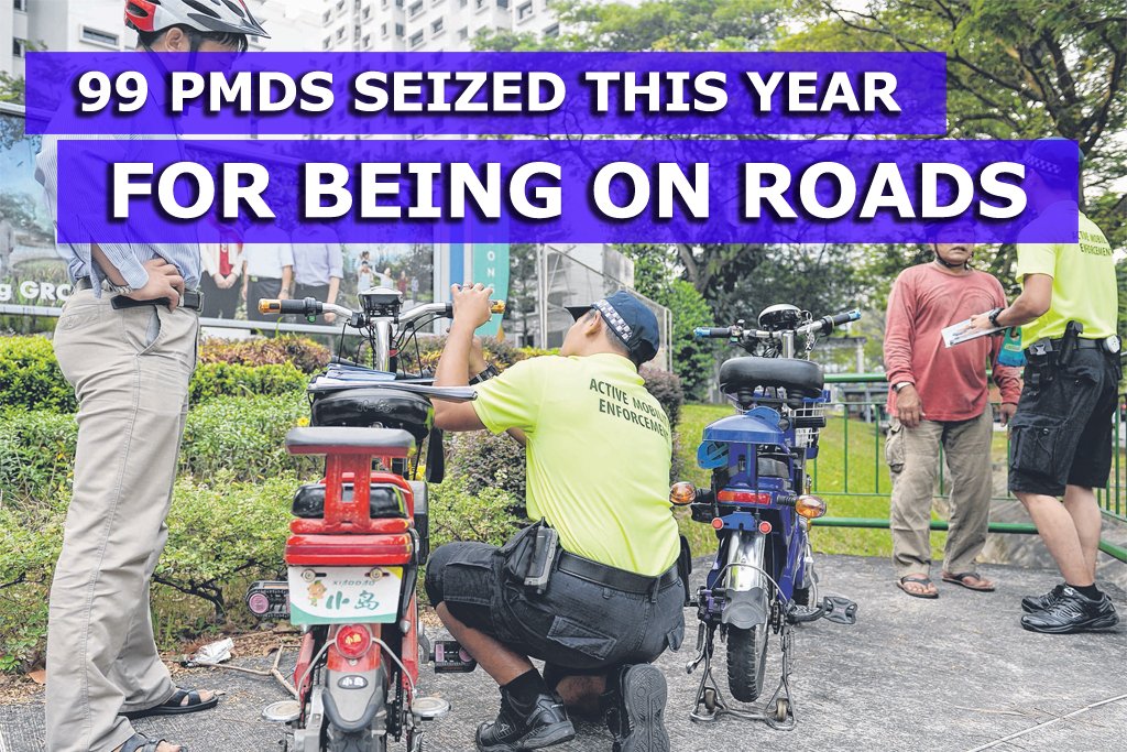 99 PMDs seized this year for being on roads - Sgcarmart