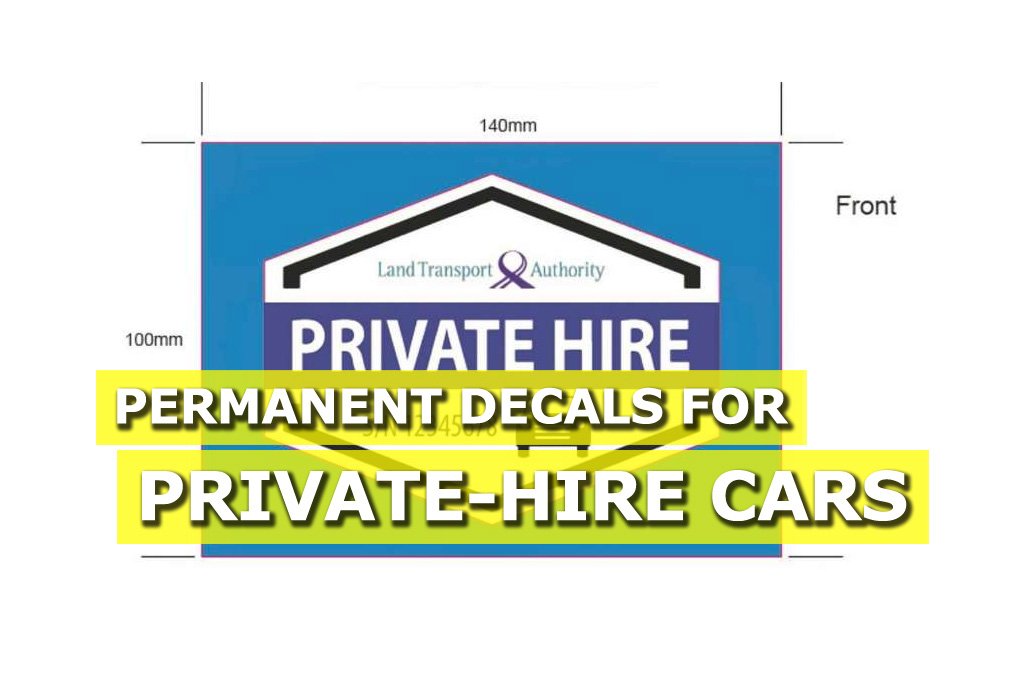 Permanent decal to be displayed by private-hire cars from 1st July