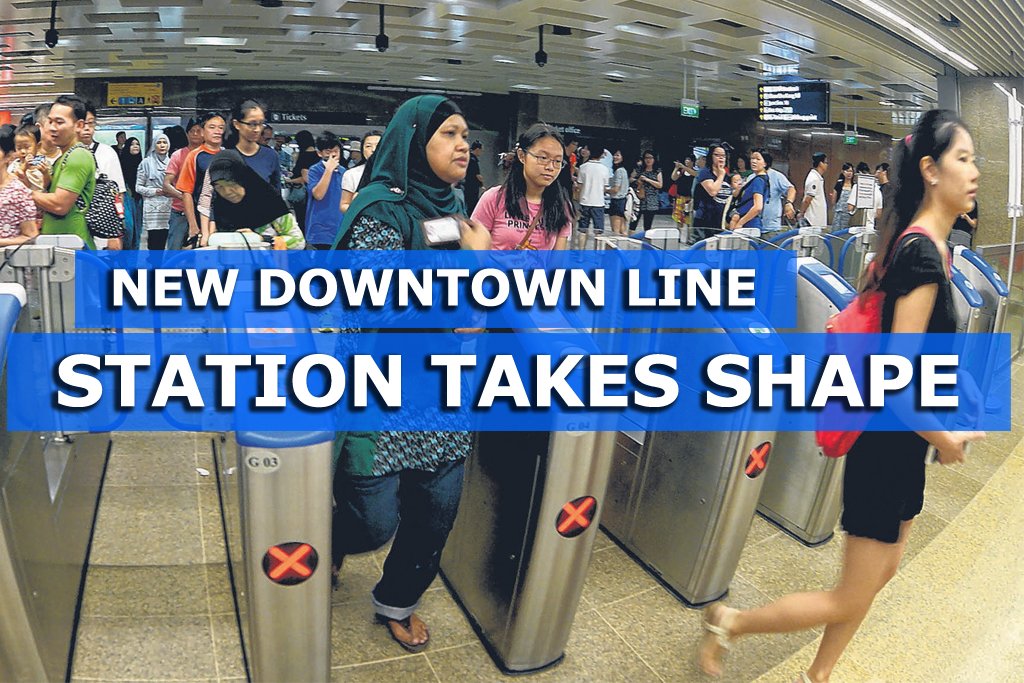 New Downtown Line station takes shape