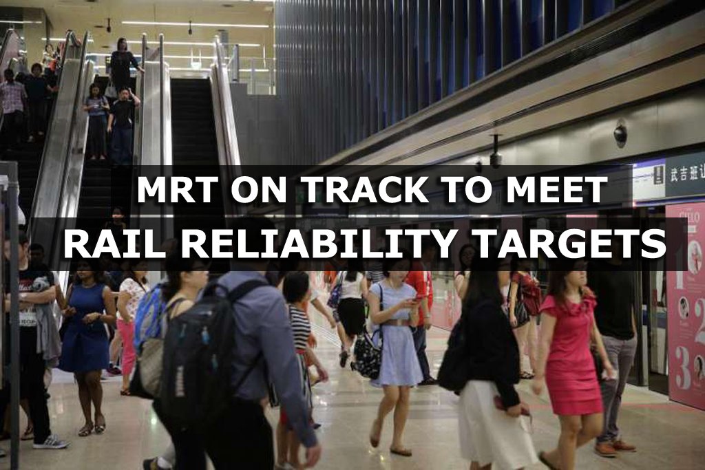 MRT network on track to meet rail reliability targets: LTA
