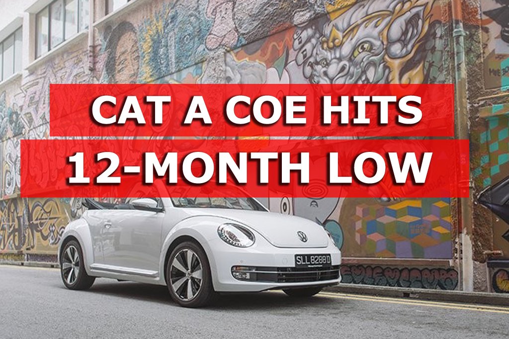 Cat A COE hits a 12-month low - Sgcarmart