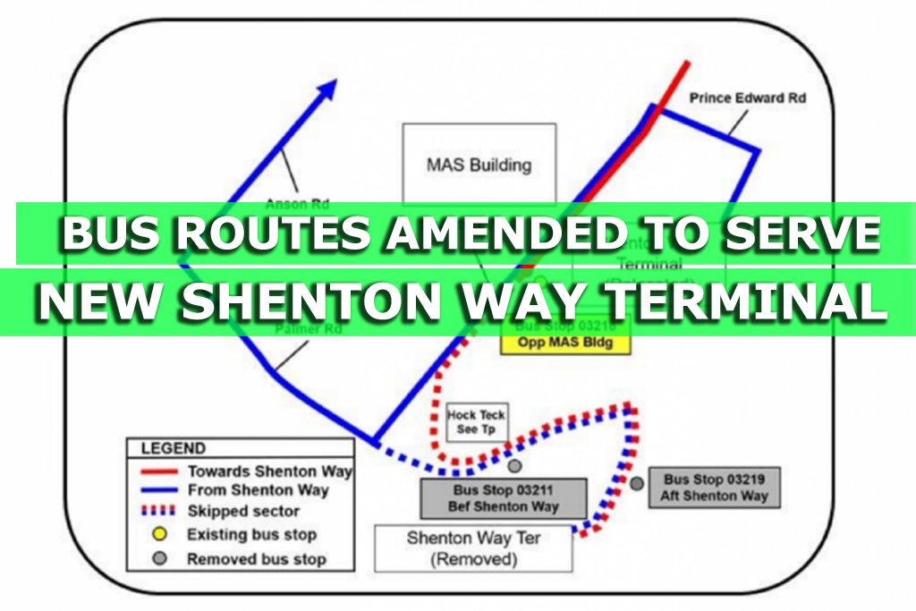 SMRT bus service 700 and 970 routes amended to serve new Shenton Way ...