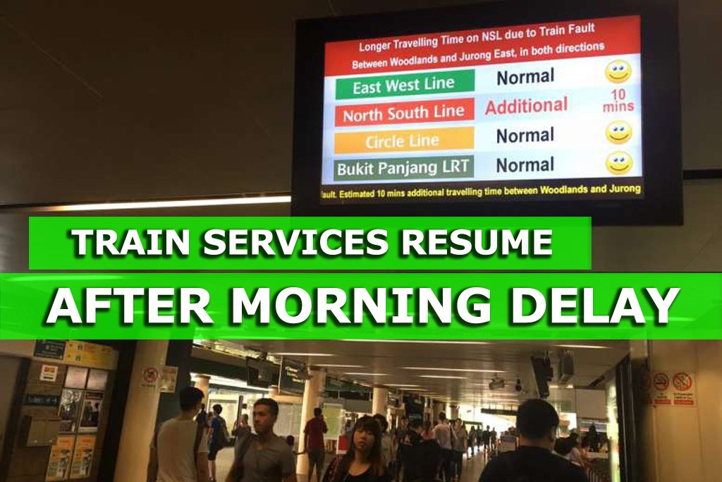 Train services resume after morning delay between Woodlands and Jurong ...