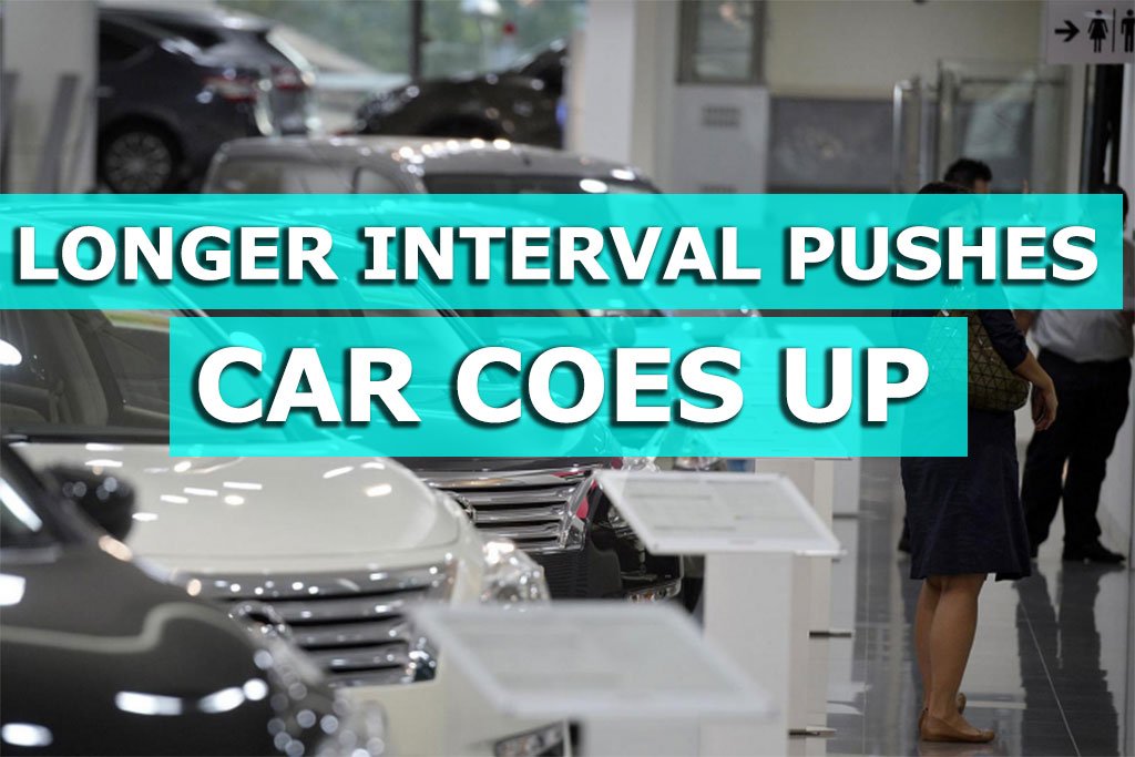 Longer interval pushes car COEs up