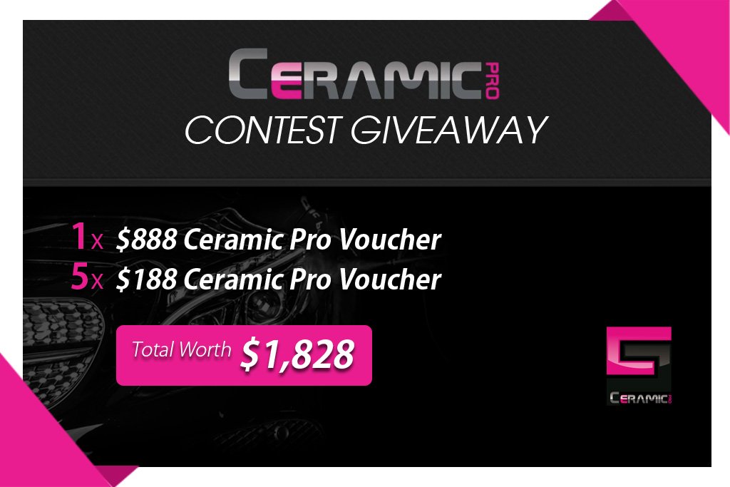 Ceramic Pro vouchers worth up to $1,828 to be won