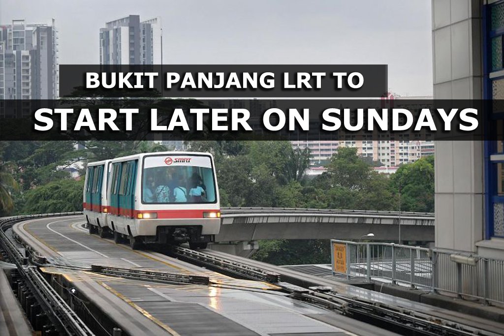 Bukit Panjang LRT to start later on Sundays