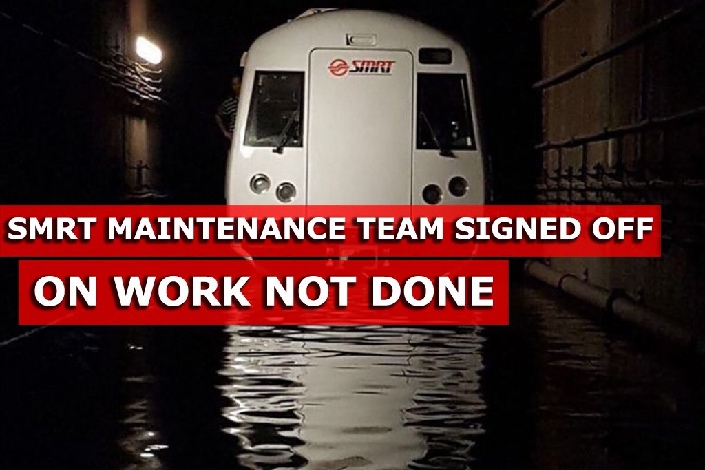 SMRT maintenance team signed off on work not done