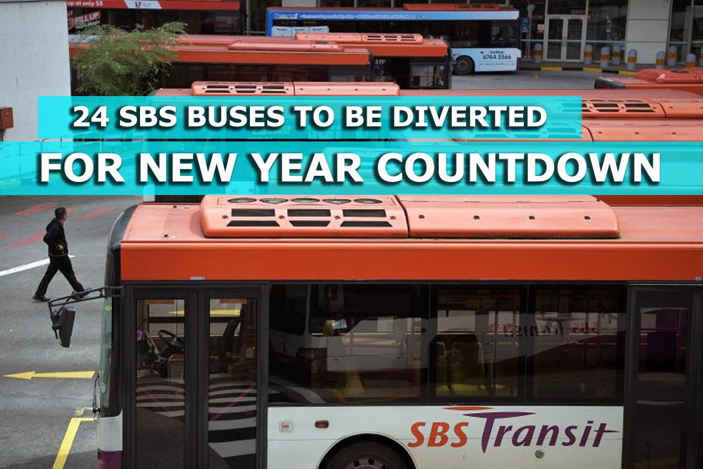 SBS Transit to divert 24 bus services for New Year countdown