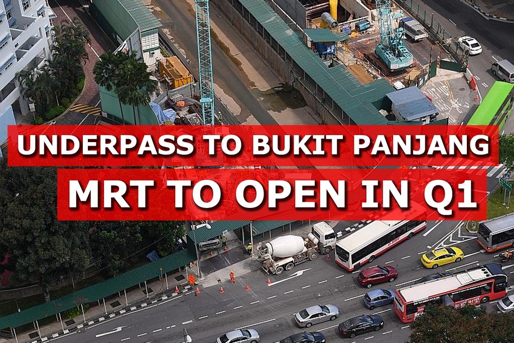 Underpass to Bukit Panjang MRT station to open in Q1 - Sgcarmart