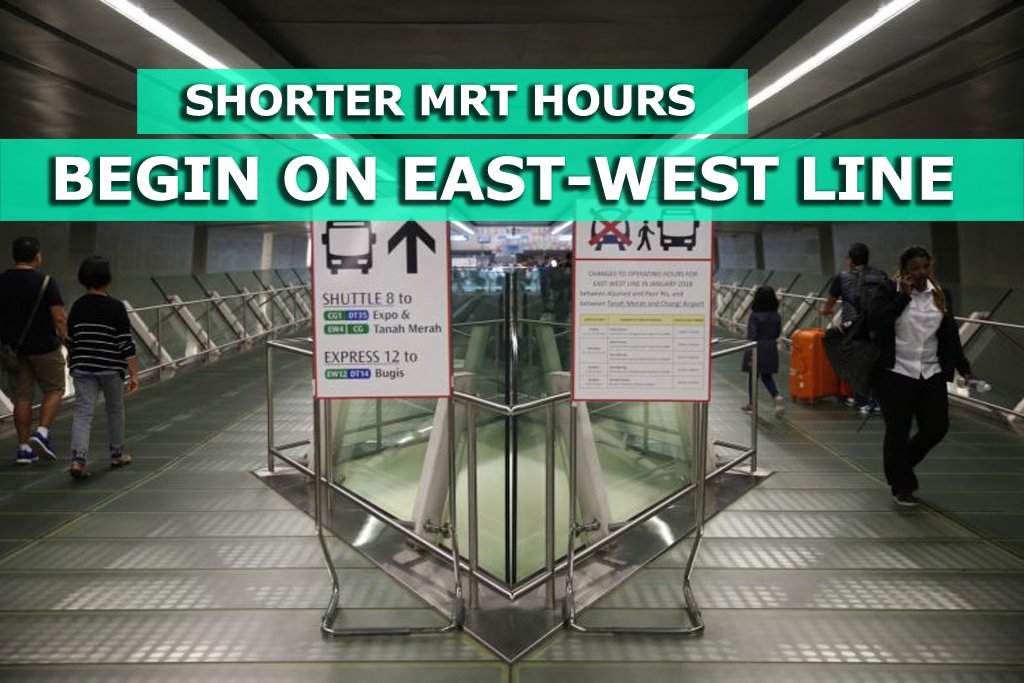 Shorter MRT hours begin at 10 stations on the eastern leg of East-West Line