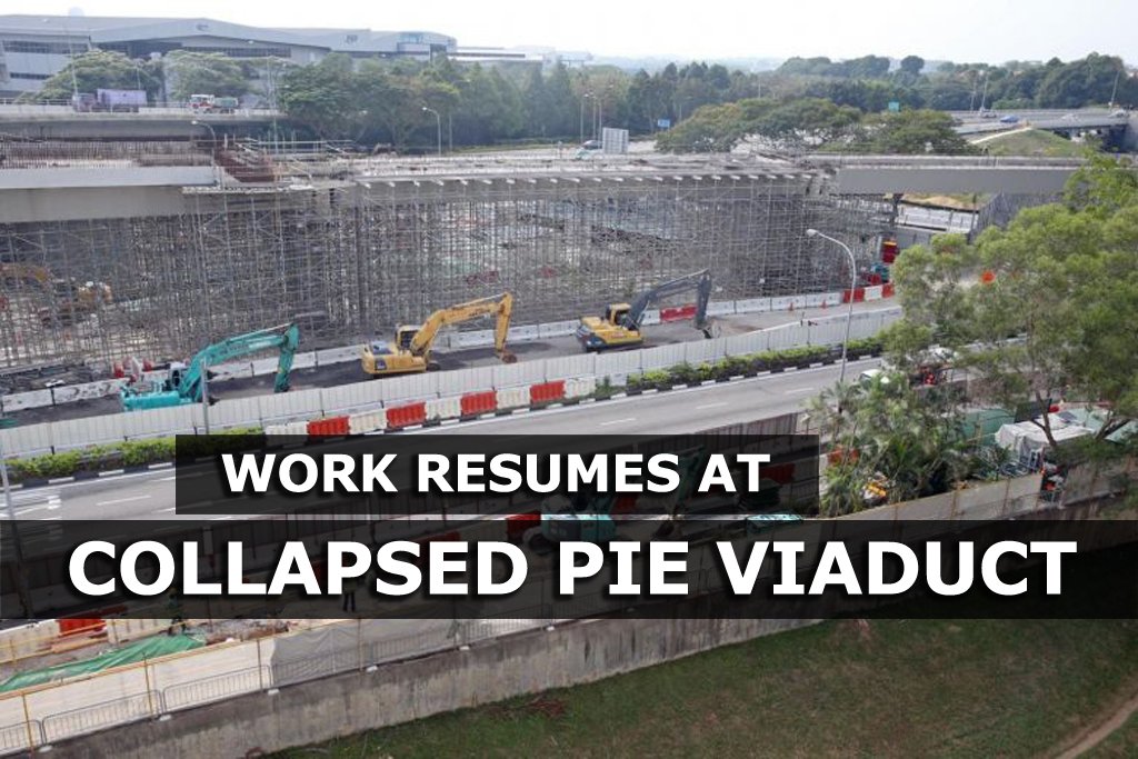 Work resumes at collapsed PIE viaduct project - Sgcarmart