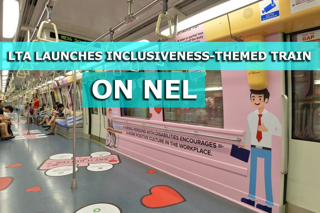 LTA launches inclusiveness-themed train on NEL - Sgcarmart