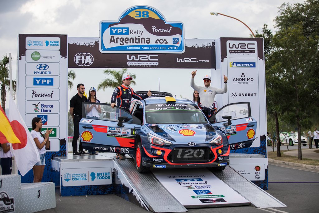 Hyundai Motorsport claims double podium in Rally Argentina
