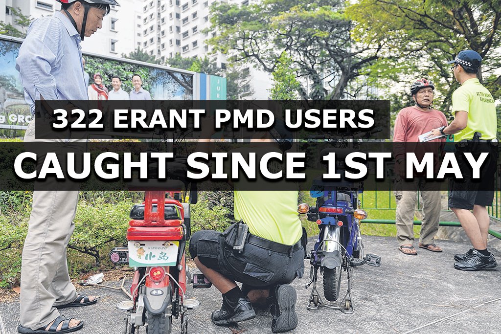 322 errant PMD users caught since law kicked in on 1st May - Sgcarmart